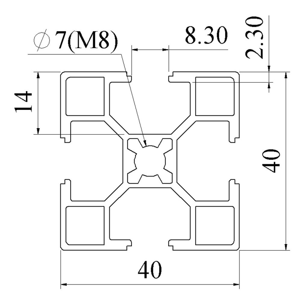 40x40 Aluminum Profile: Price and Technical Specifications