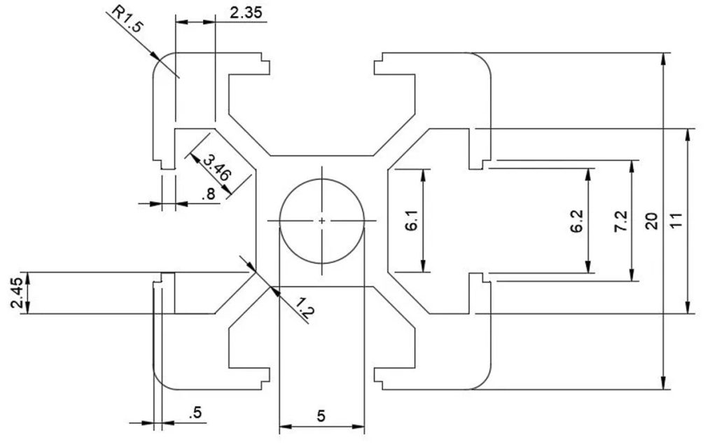 Aluminum Extrusion 20x20: A Versatile Square Profile